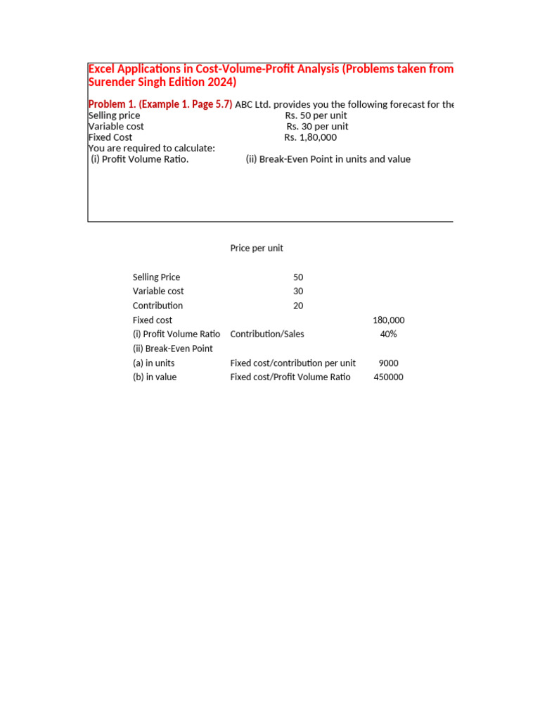 Cost-Volume-Profit Analysis Examples | PDF | Profit (Economics) | Business