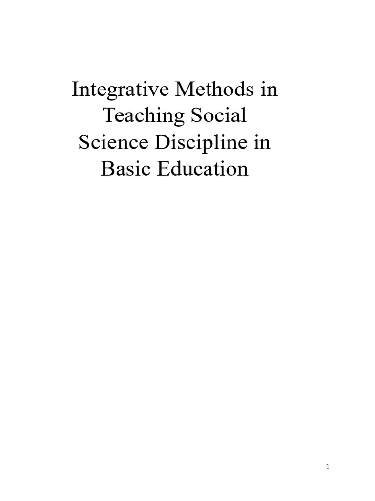 Integrative Methods in Social Science Teaching | PDF | Educational ...