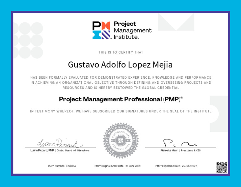 Certificado PMP 2027 | PDF