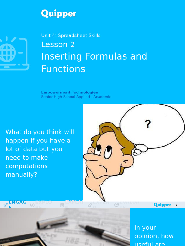 Unit 4 Lesson 2 | PDF | Microsoft Excel | Spreadsheet
