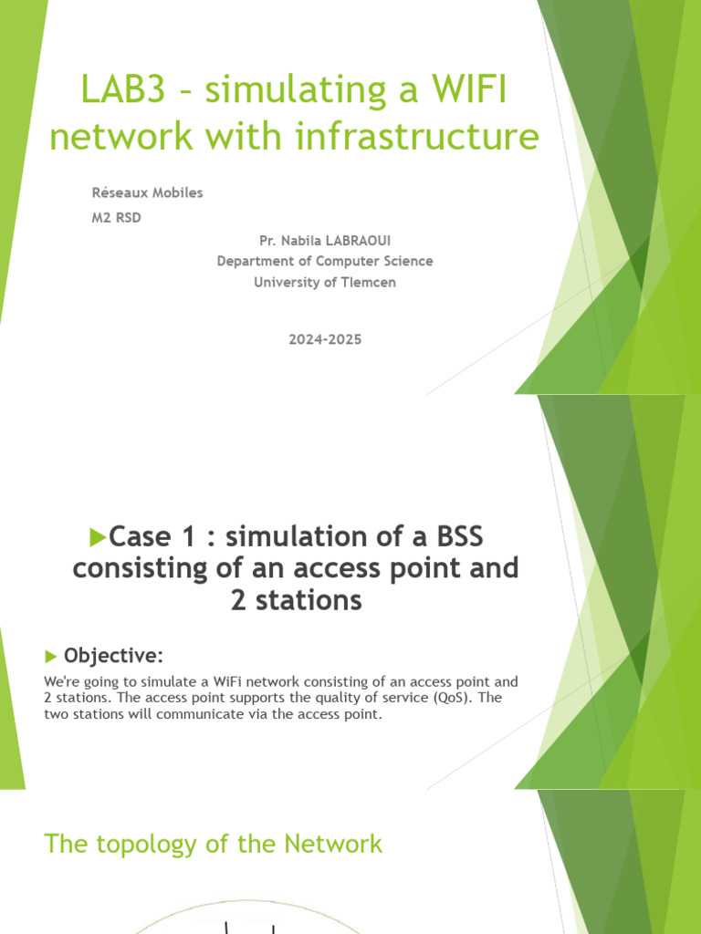 Lab3 - Simulation of Infrastructure Wifi | PDF | Wi Fi | Wireless Access Point
