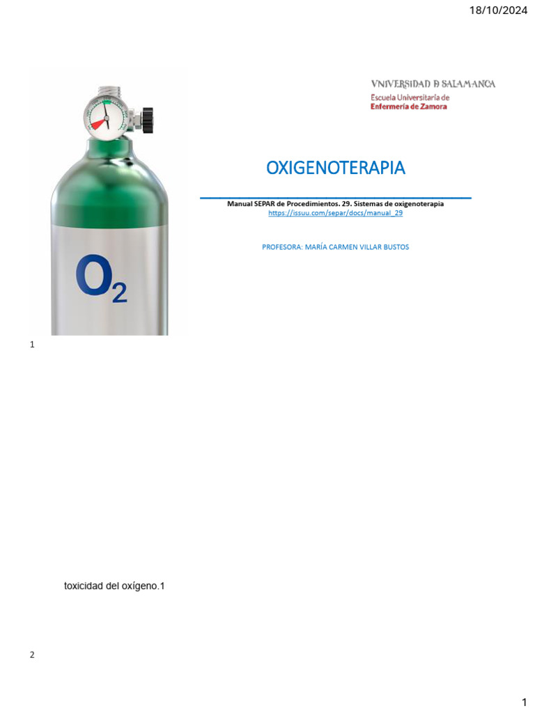 Oxigen Oter Apia | PDF | Especialidades Medicas | Medicina CLINICA