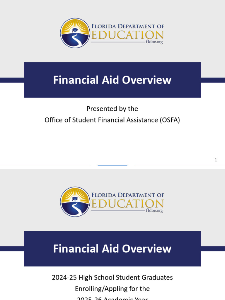 Financial Aid Overview 2025-26 | PDF | Student Financial Aid In The ...
