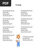 The Hello Song Lyrics | PDF