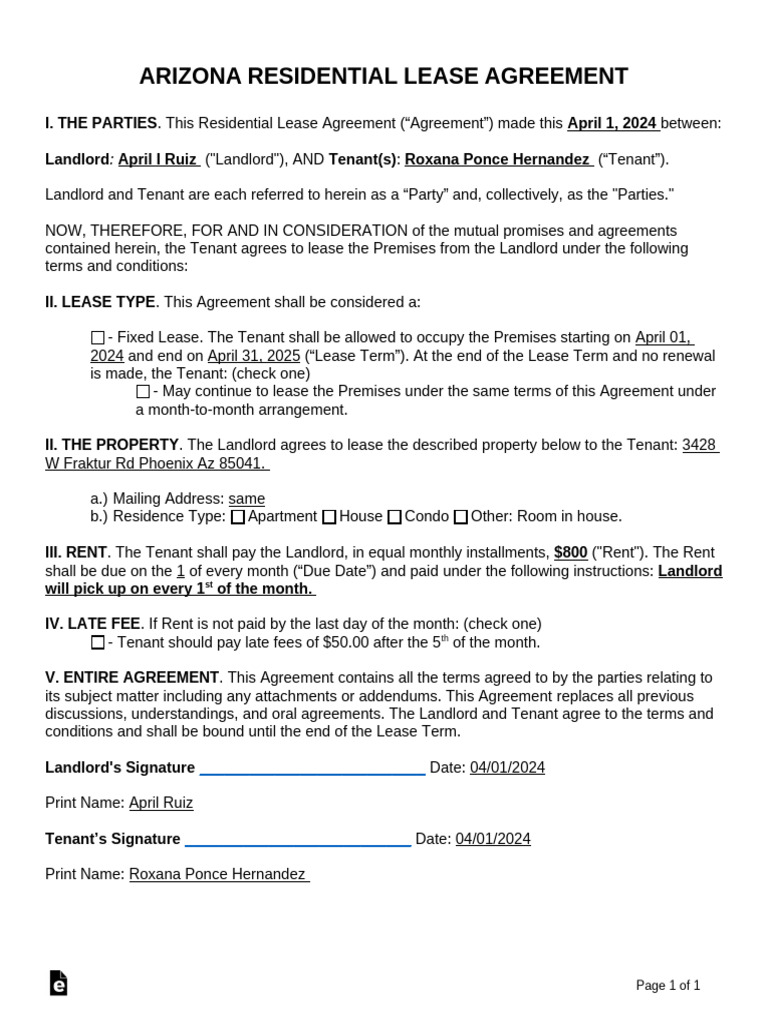 Arizona Standard | PDF