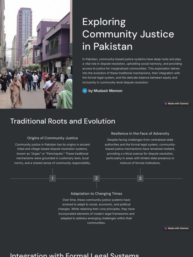 Community Justice in Pakistan: An Overview | PDF | Capacity Building ...