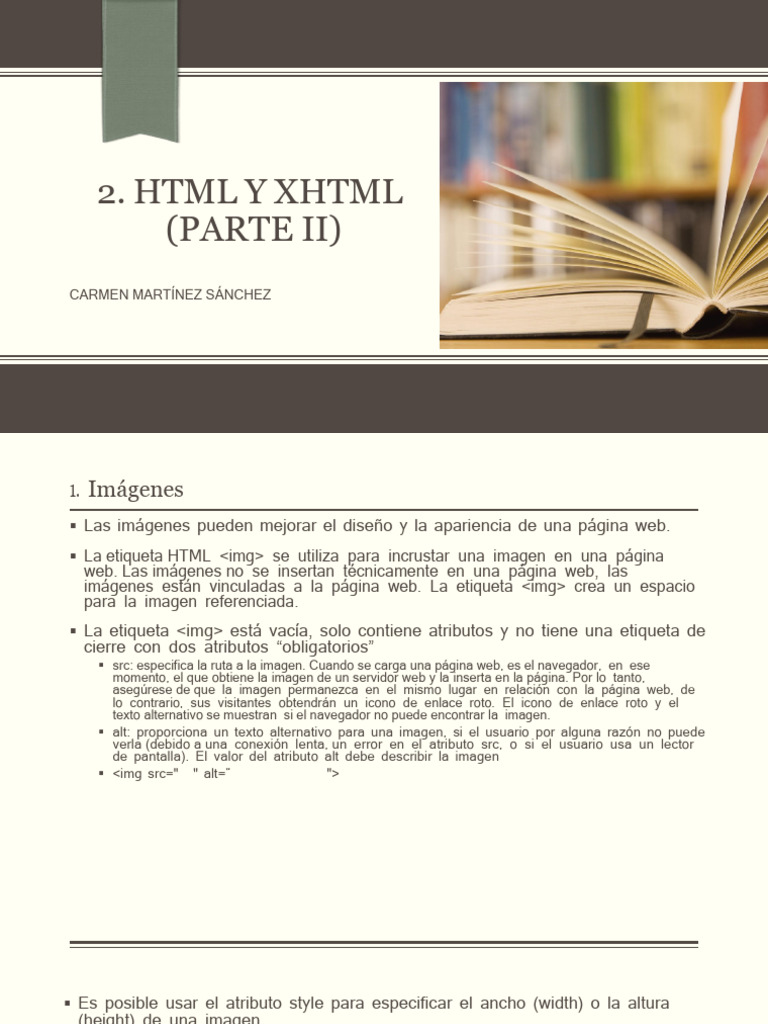 HTML y XHTML (Parte II) | PDF | HTML | Red mundial
