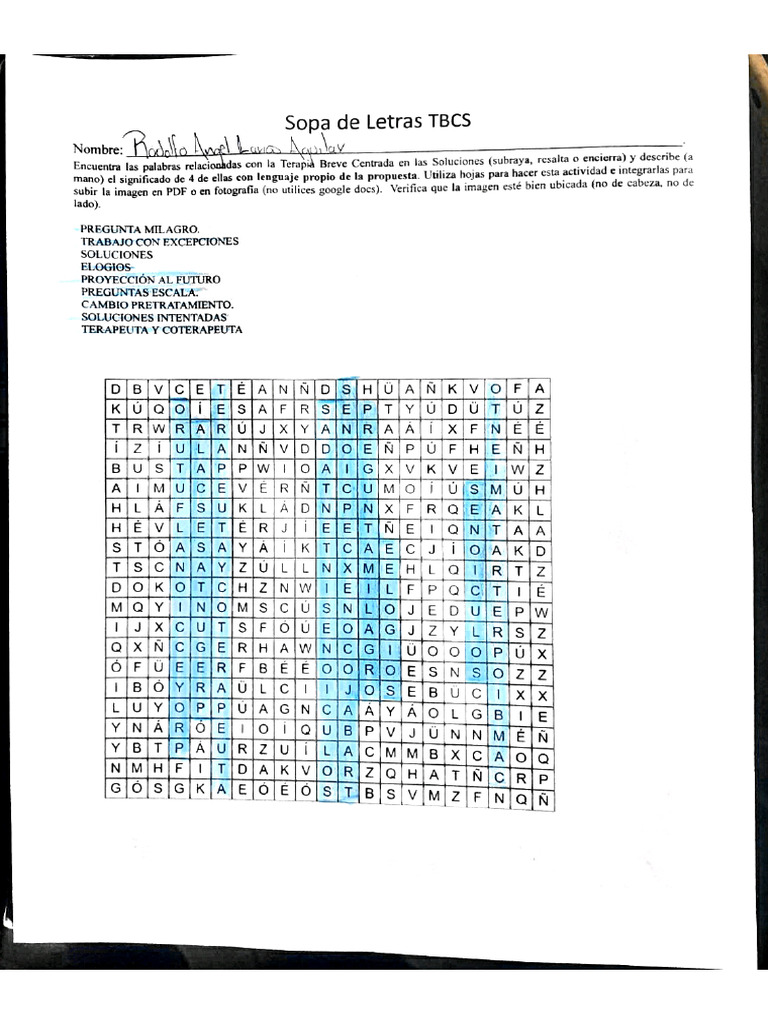 Sopa de Letras TBCS | PDF