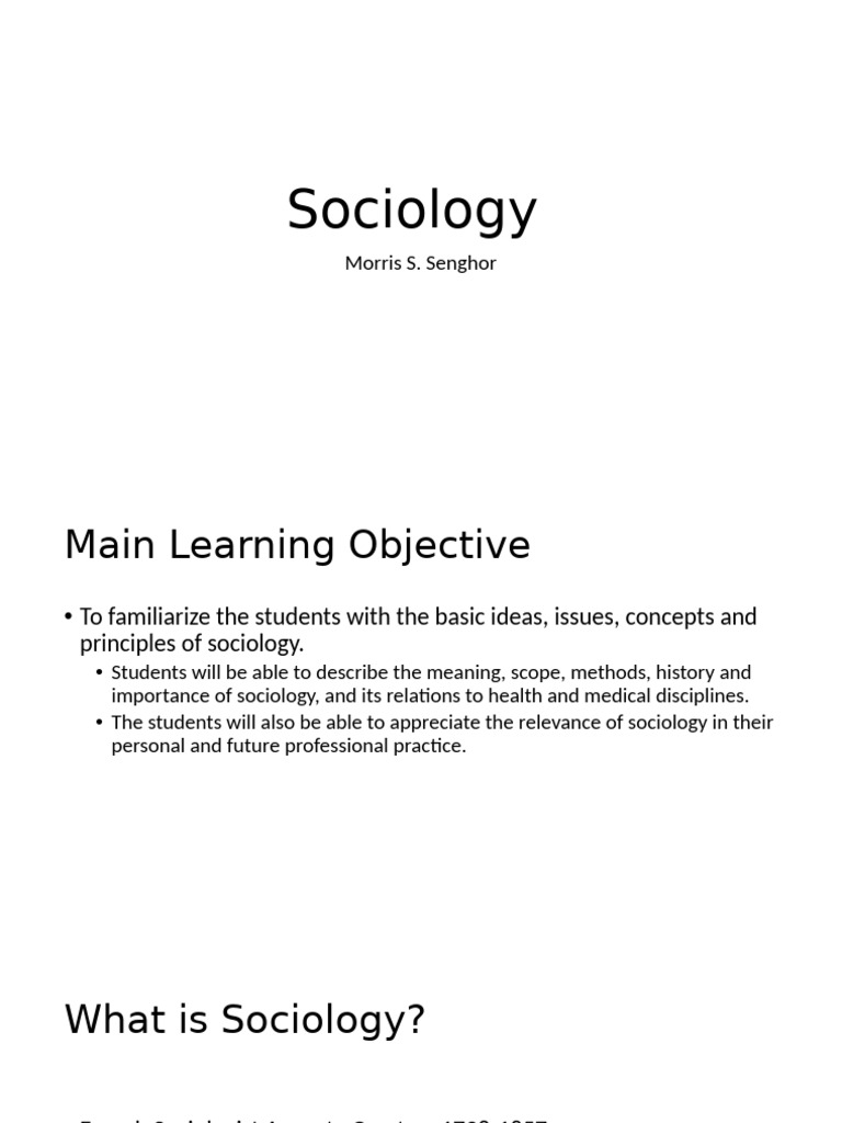 1 Sociology Pdf Sociology Social Sciences