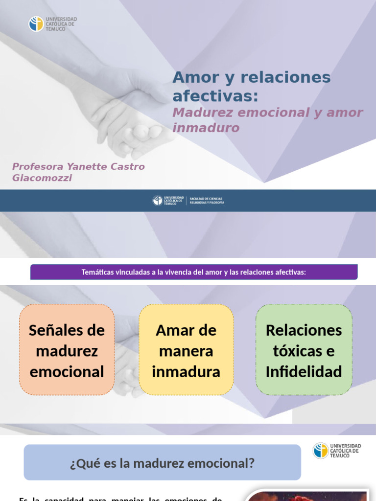 Madurez Emocional y Amor Inmaduro | PDF | Amor | Las emociones