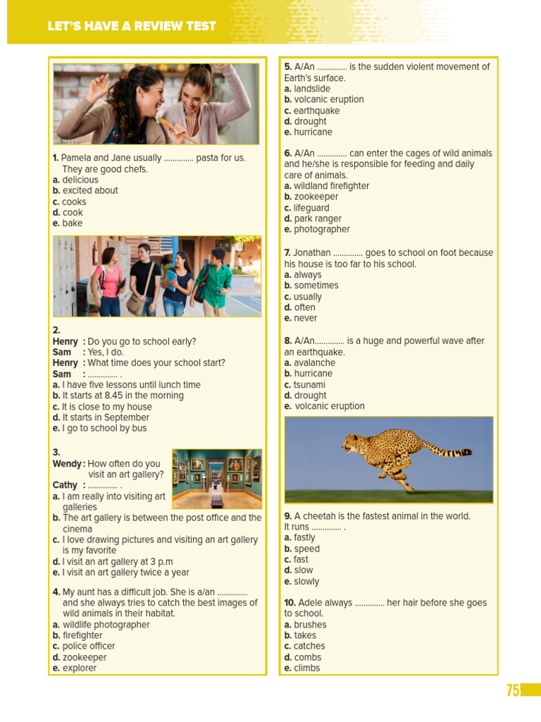 The Chase 9 Students Book-4.ünite Review Test | PDF | Geological ...