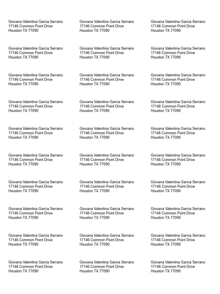 A Very 18660 Easy Peel Address Labels | PDF