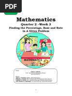 Mathematics: Quarter 2 - Module 3 | PDF | Percentage | Numbers
