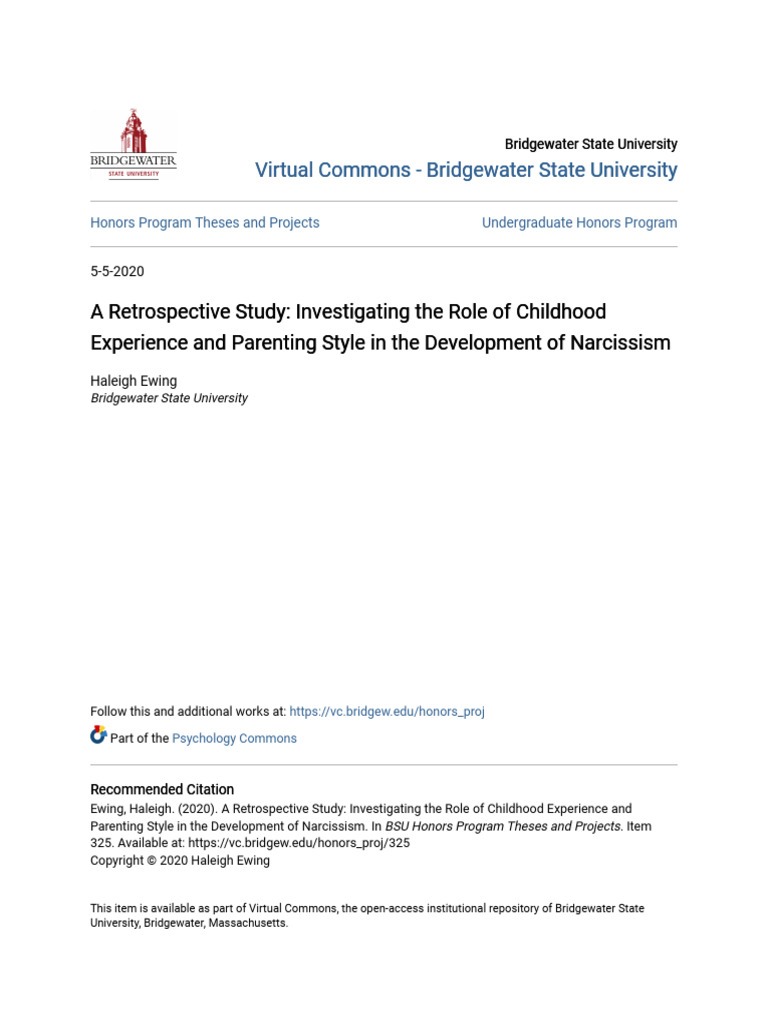 A Retrospective Study - Investigating The Role of Childhood Exper | PDF ...