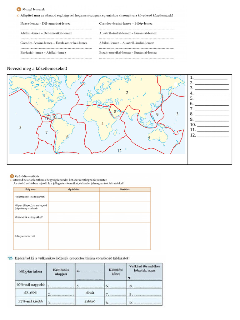 Kőzetburok Gyak - Feladatok | PDF