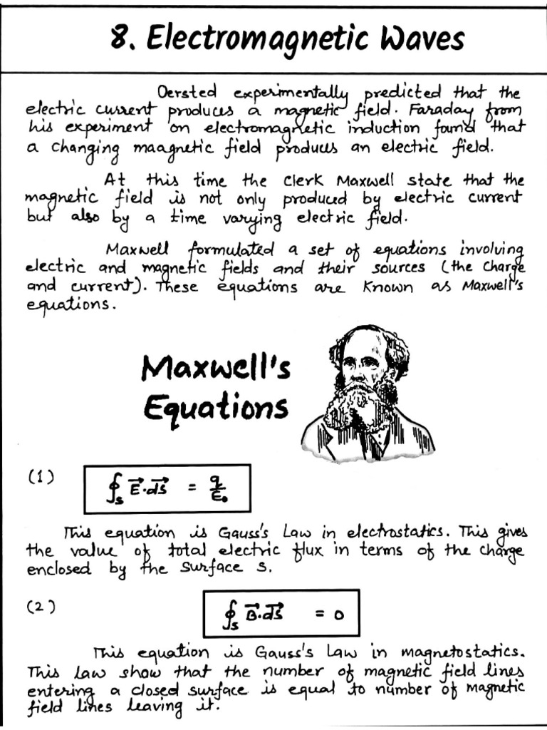Electromagnetic Waves Unit 8 | PDF