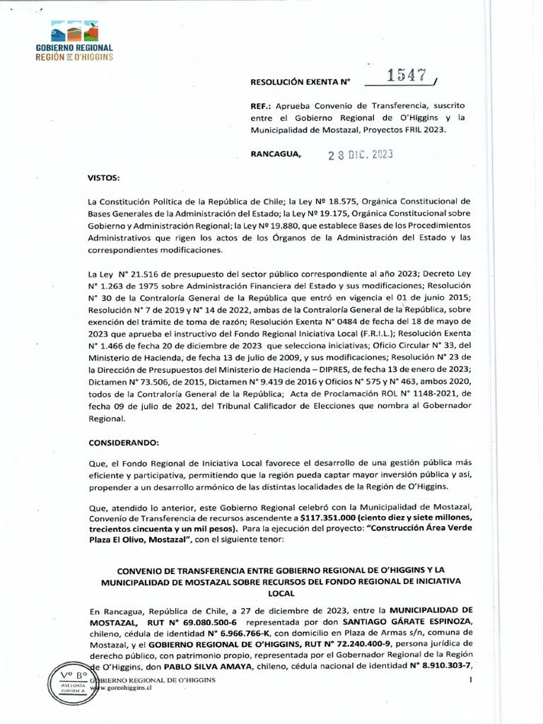 Convenio El Olivo | PDF