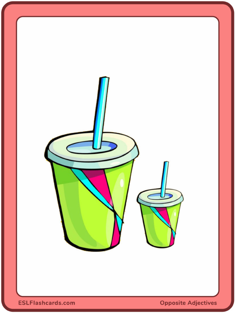 Opposite Adjectives Large Flashcards | PDF