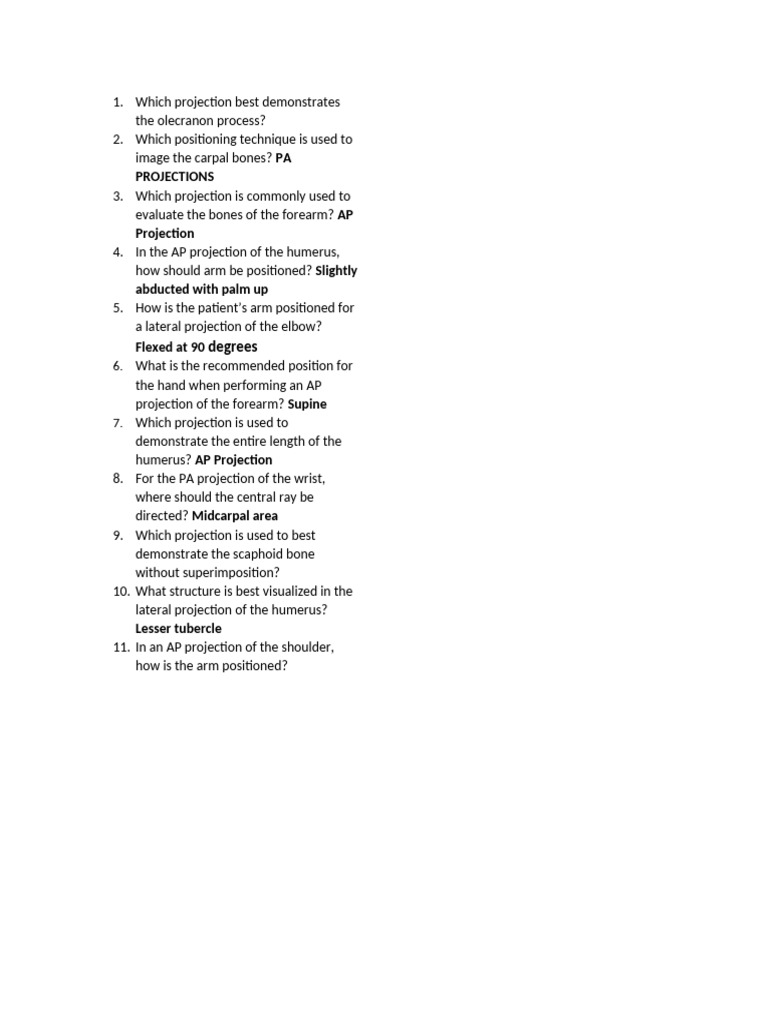 Posi Reviewer | PDF | Elbow | Hand