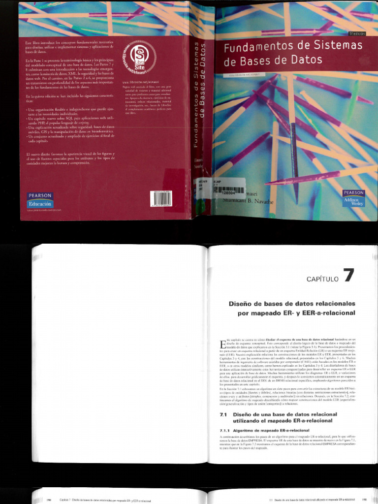 Fundamentos de Sistemas de Bases de Datos de Elmasri, Cap. 7 (189-202 ...