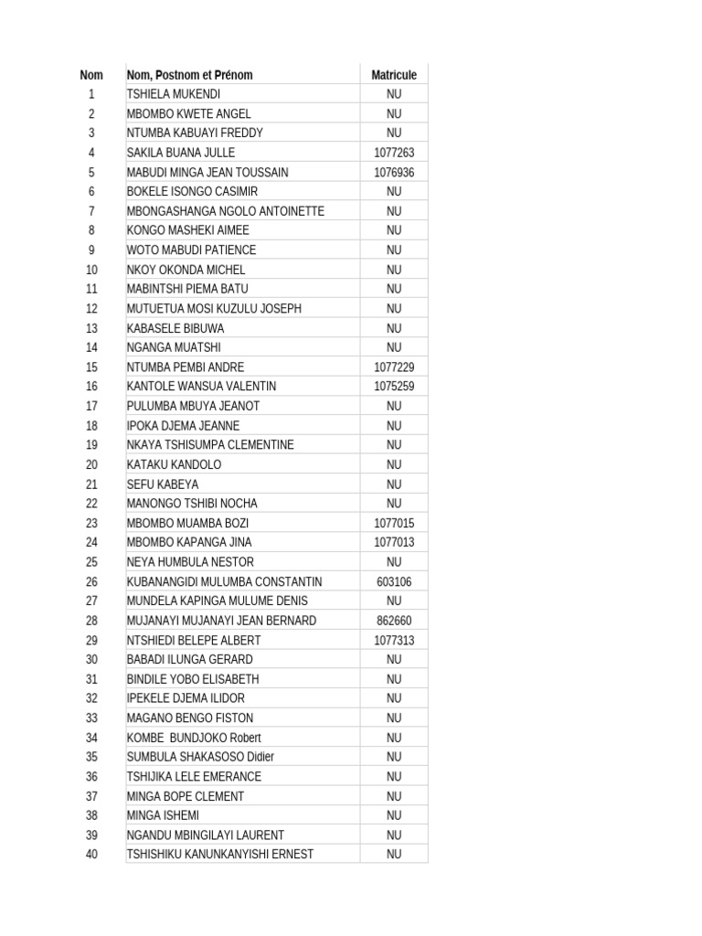 Student Enrollment List | PDF