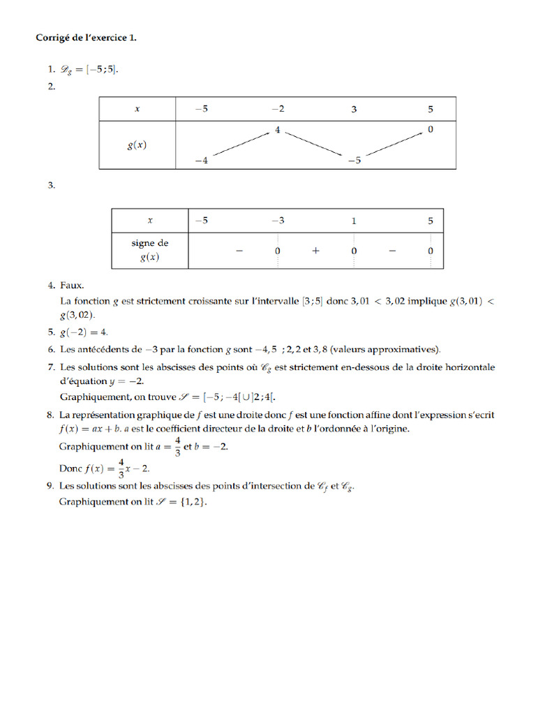 Correction Fiche de Revisions | PDF