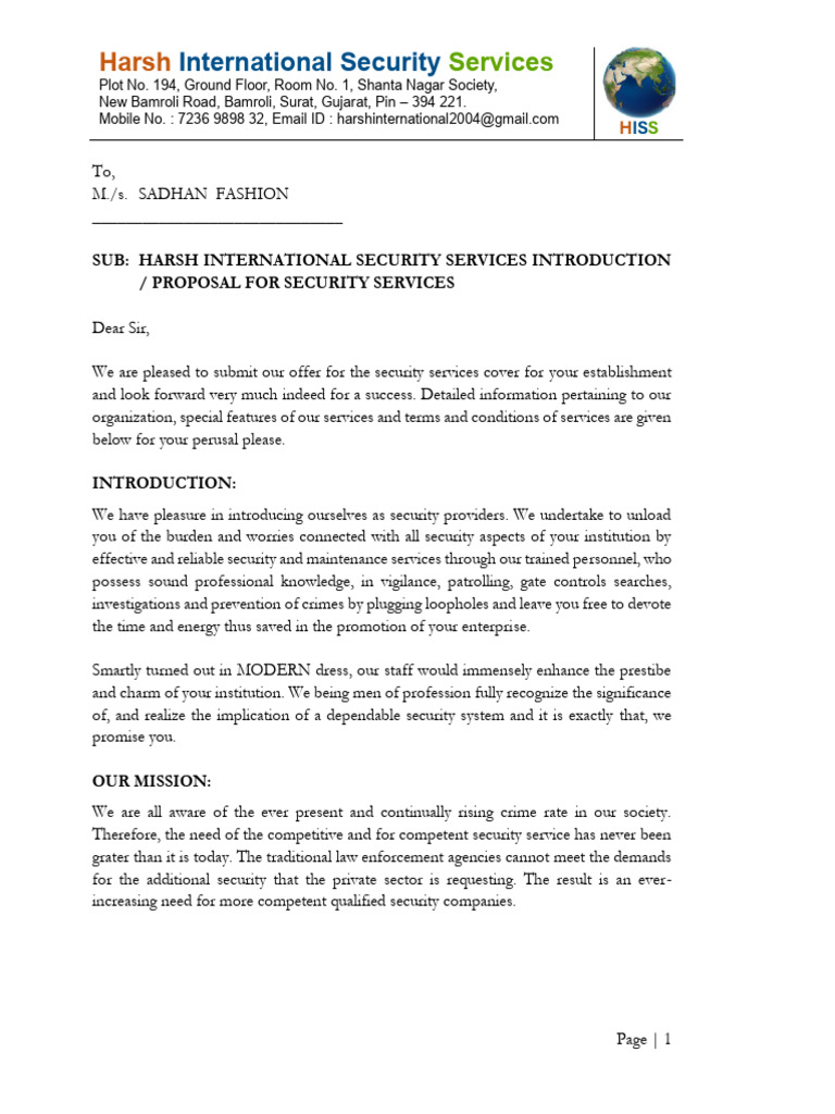 Profile of Hiss | PDF | Security Guard