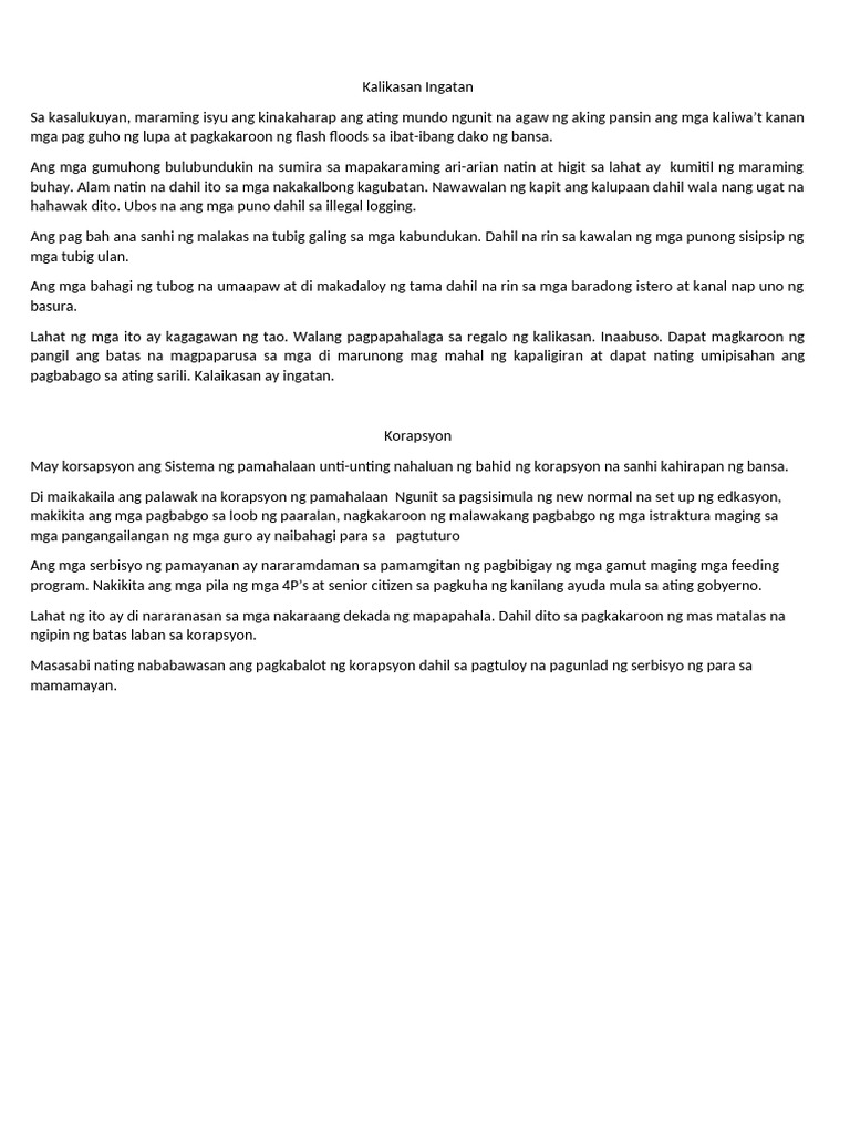 Kalikasan Ingatan | PDF