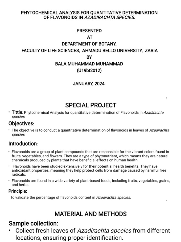 MBM MINI PROJECT | PDF | Flavonoid