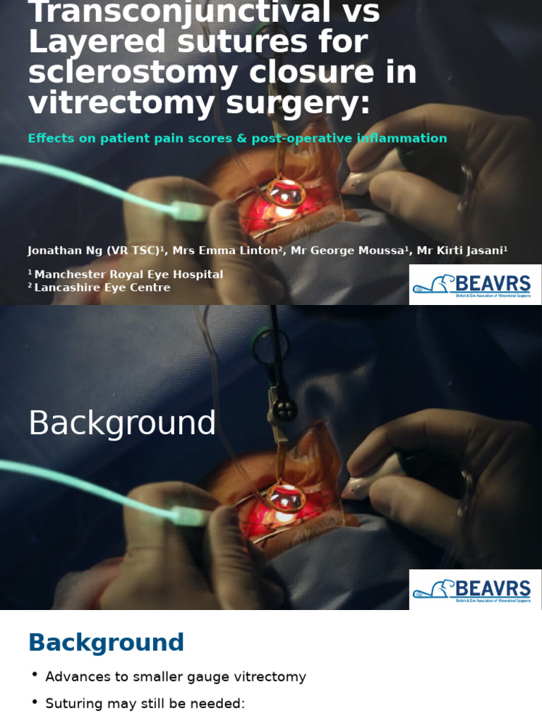 Transconj Vs Layered Sclerostomy Closure | PDF | Causes Of Death ...