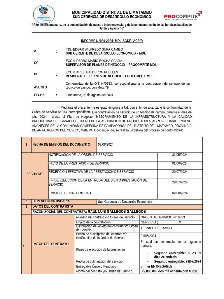 INFORME Raul Julio | PDF | Gobierno