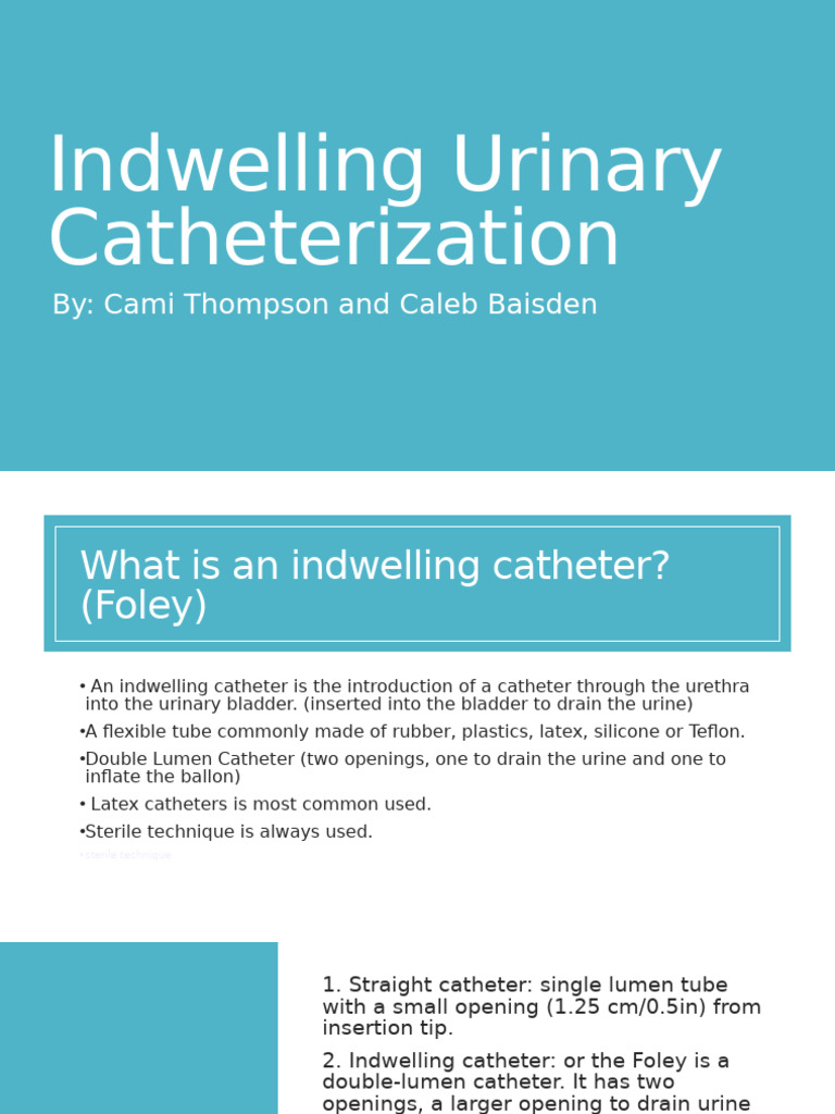 Indwelling Urinary Catheterization | PDF | Catheter | Urology