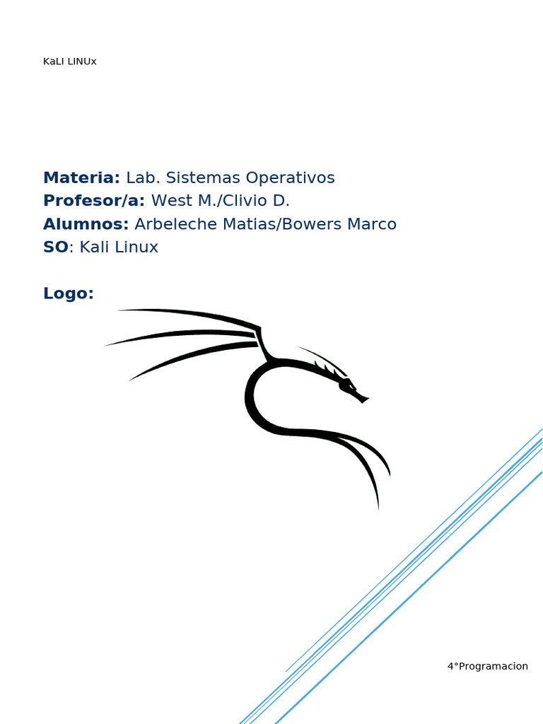 Kali Linux Presentacion TP Final | PDF | Arranque | V Mware
