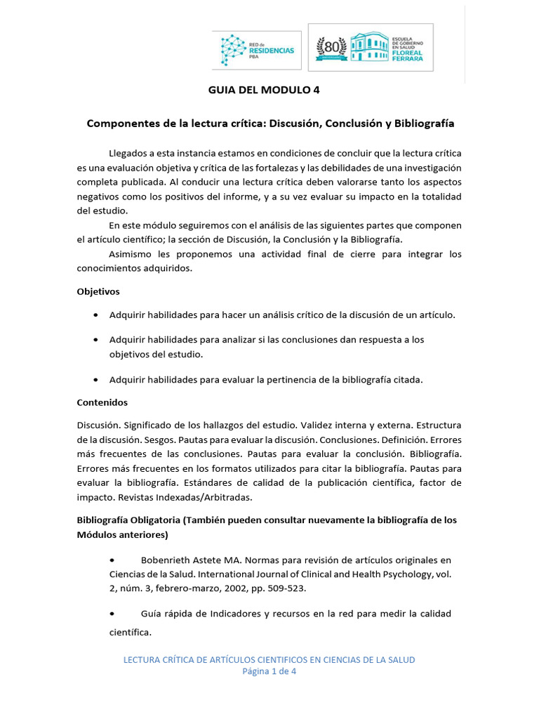 Guia Del Modulo 4 | PDF | Publicación Académica