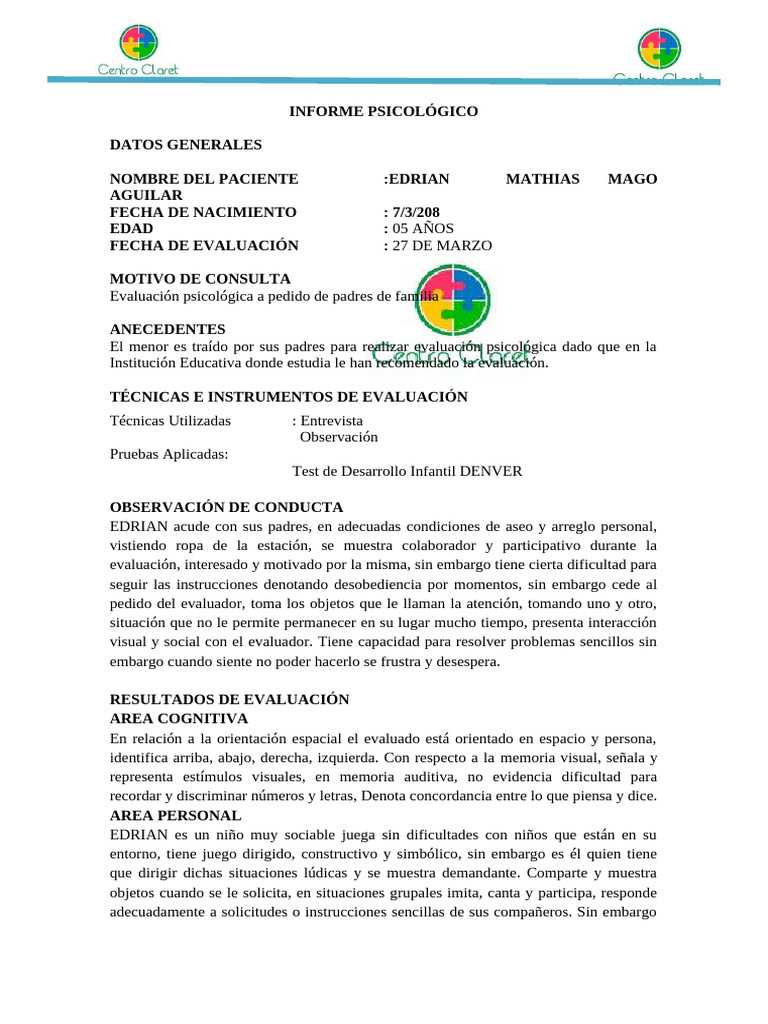 Informe Edrian | PDF | Las emociones | Sicología