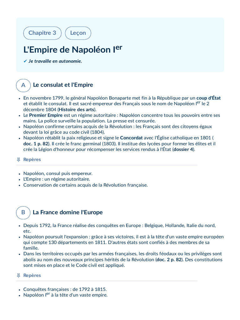 L'Empire de Napoléon Ier en Europe | PDF | Premier Empire français ...