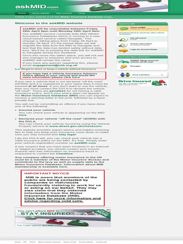 Ask MID | PDF | Vehicle Insurance | Transport