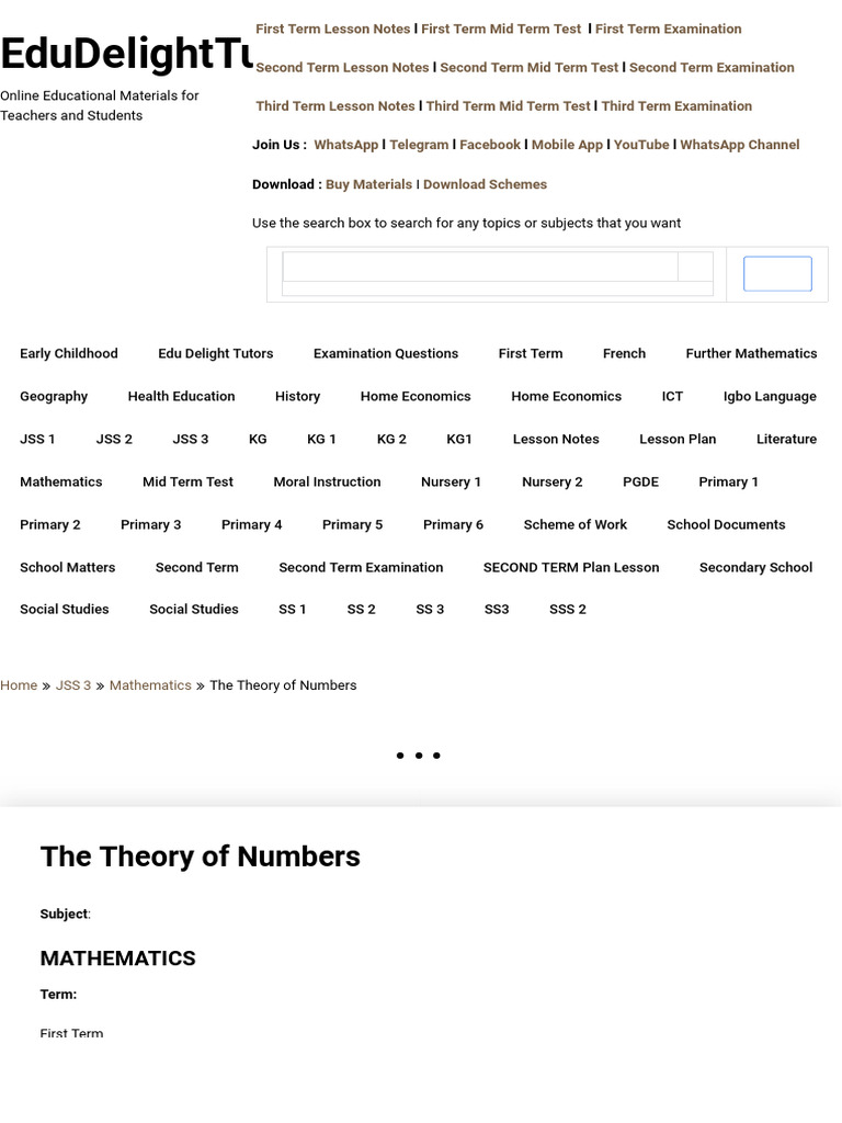 The Theory of Numbers | PDF | Pi | Numbers