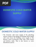 Domestic Cold Water Supply System | PDF | Plumbing | Valve