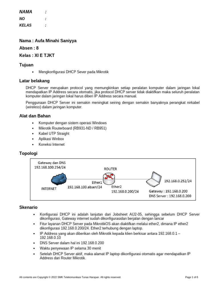 Aufa Minahi Saniyya Lab - 6 | PDF