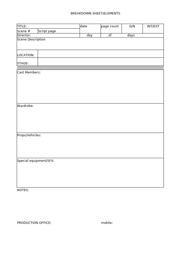 Breakdown Sheet Elements | PDF | Games & Activities | Computers