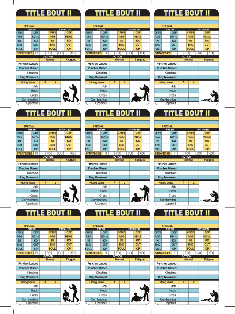 Blank Boxer Cards,,,,printe | PDF