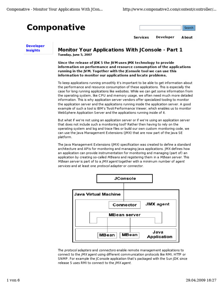 Monitor - Your - Applications - With - JConsole - PART 1 | PDF | Java (Programming Language ...