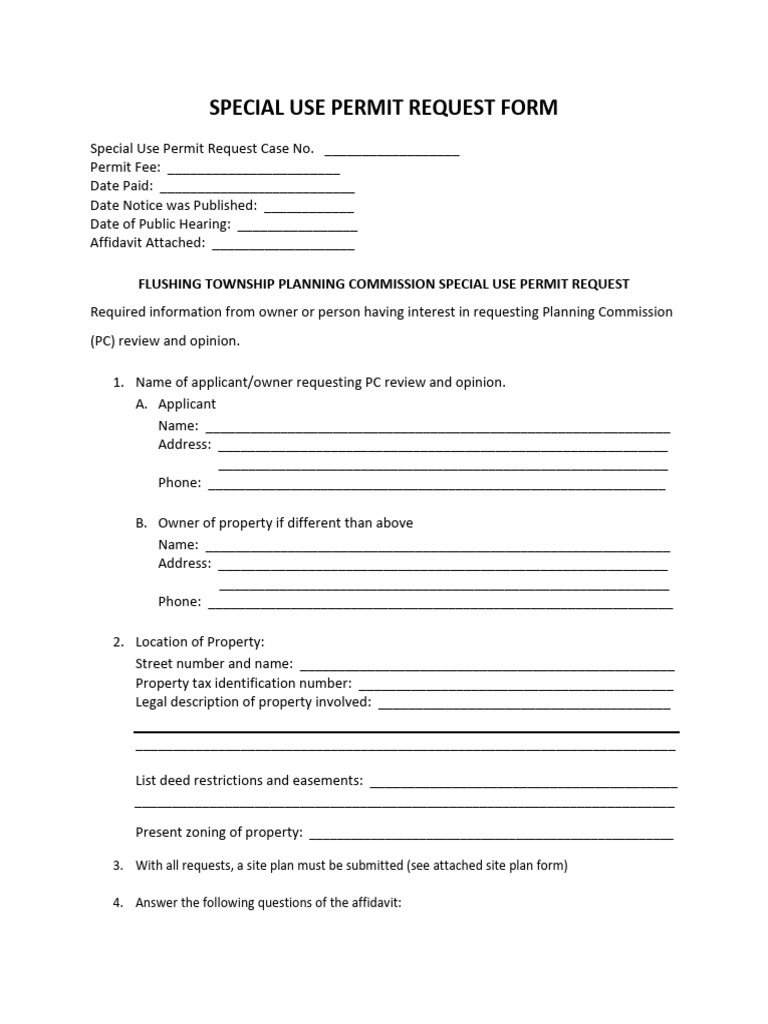 Special Use Request Form - 2018 | PDF | Justice | Crime & Violence