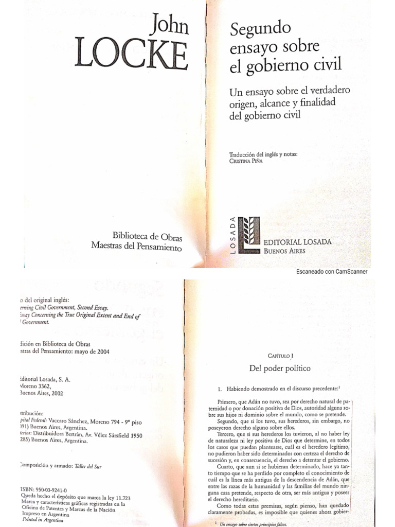 Locke. Caps 1 A 4. Segundo Ensayo | PDF