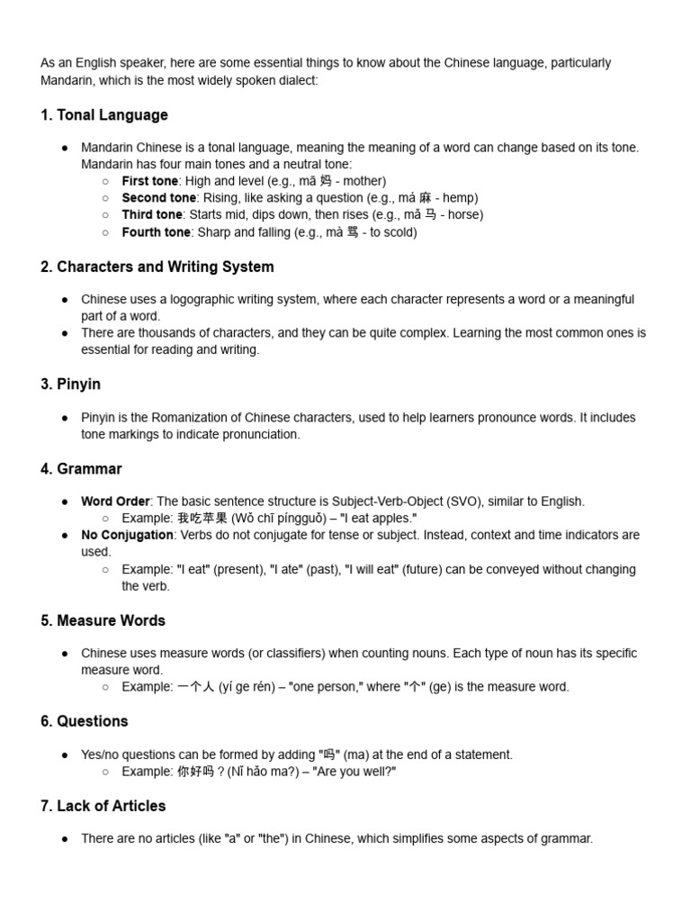 Mandarin Language Pdf Standard Chinese Mandarin Chinese