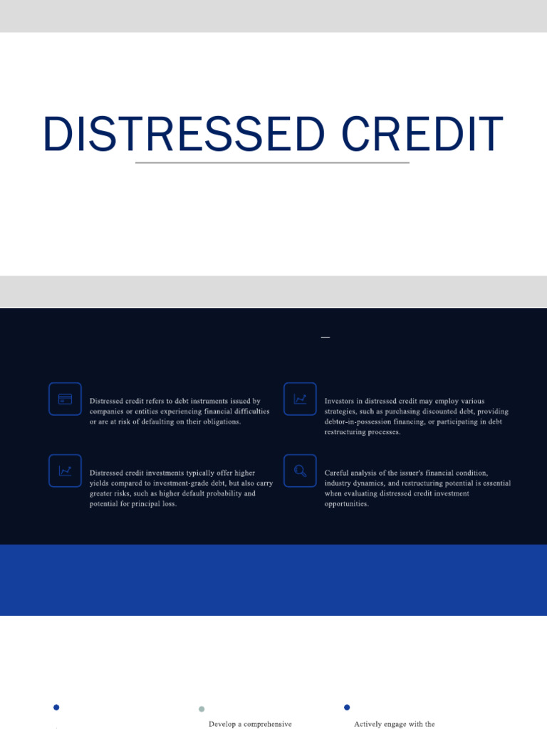 Distressed Credit | PDF | Valuation (Finance) | Credit
