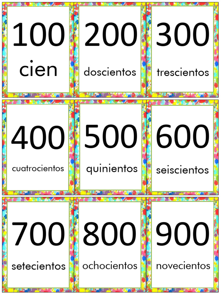 Números del 100 al 1000 | PDF