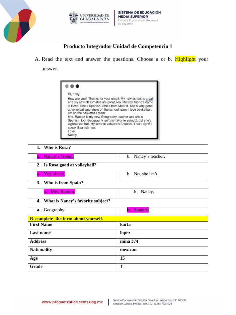 Proyecto Integrador Ingles | PDF