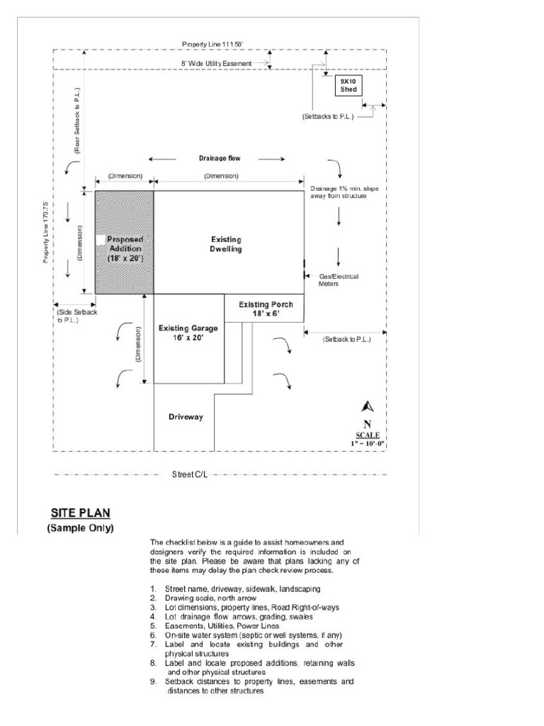 Site Plan Example Abbreviated (2018) | PDF